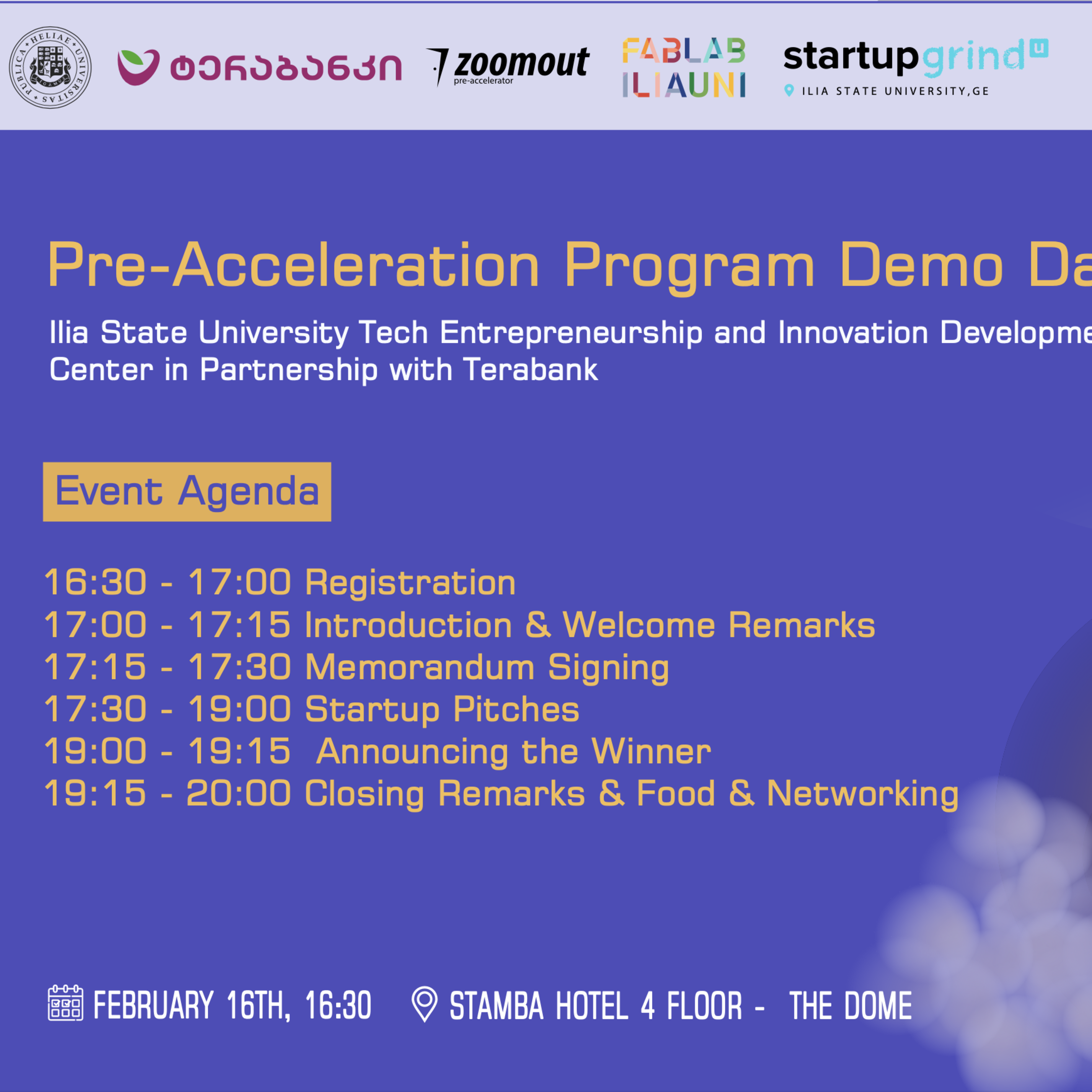 See Zoomout Demo Day - Pre-acceleration ISU - Fall 2023 at Startup Grind Ilia State University, GE